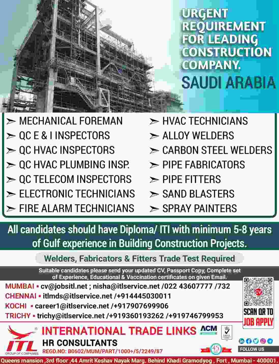 Gulf Jobs | ITL Interviews For Saudi & Abu Dhabi