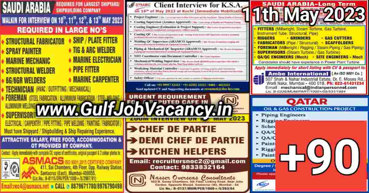 Gulf Job Vacancy Newspaper 11 May 2023